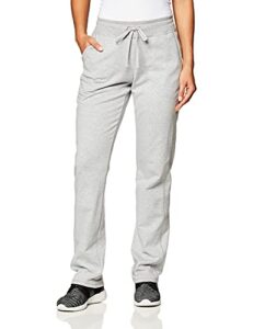 hanes women's french terry pant, light steel, large