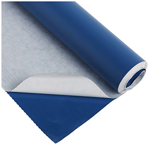 Magic Cover Adhesive Vinyl Paper, Multi-Functional Shelf Liner for Lining Drawers and Shelves, Waterproof and Durable, 18" x 20', Blue