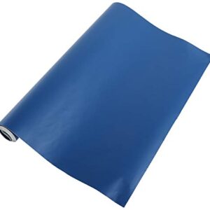 Magic Cover Adhesive Vinyl Paper, Multi-Functional Shelf Liner for Lining Drawers and Shelves, Waterproof and Durable, 18" x 20', Blue