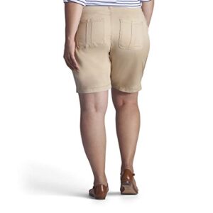 Lee womens Plus Size Relaxed-fit Avey Knit-waist Cargo Bermuda shorts, Café, 18 US