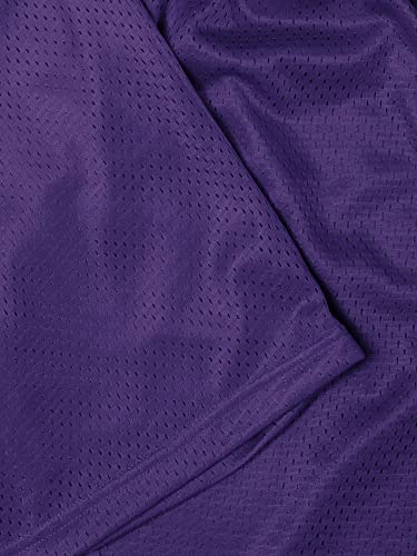 Hat and Beyond Mens Mesh Shorts Elastic Sports Gym Performance Workout Boxing Jersey Basketball Pants (Medium, 1ih01_Purple)