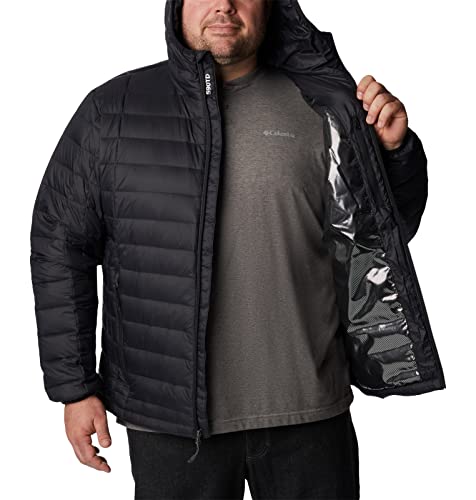 Columbia Mens, Voodoo Falls 590 TurboDown Hooded Jacket, Black, Large