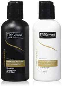 tresemme moisture rich shampoo & conditioner, 3 fl. oz. travel size