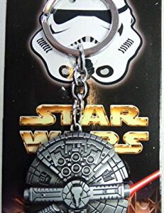 Star Wars Millennium Falcon Spaceship Alloy Keychain (Pewter)