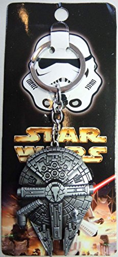 Star Wars Millennium Falcon Spaceship Alloy Keychain (Pewter)