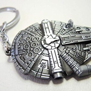 Star Wars Millennium Falcon Spaceship Alloy Keychain (Pewter)