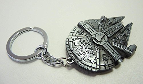 Star Wars Millennium Falcon Spaceship Alloy Keychain (Pewter)