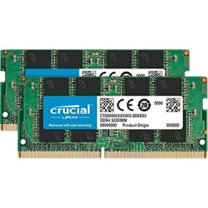 crucial 16gb kit (8gbx2) ddr4 2400 mt/s (pc4-19200) dr x8 sodimm 260-pin memory - ct2k8g4sfd824a