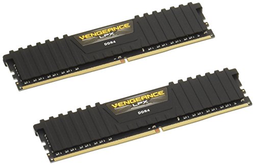 Corsair CMK8GX4M2A2400C16 Vengeance LPX 8GB (2x4GB) DDR4 DRAM 2400MHz (PC4 19200) C16 Memory Kit - Black