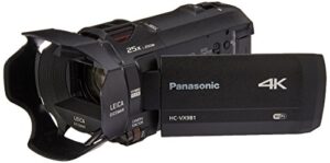 panasonic 4k ultra hd video camera camcorder hc-vx981k, 20x optical zoom, 1/2.3-inch bsi sensor, hdr capture, wi-fi smartphone multi scene video capture (black)