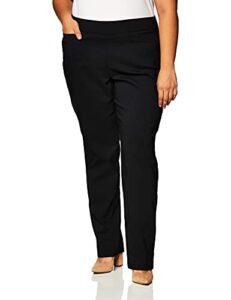 briggs new york womens plus-size super stretch millennium welt pocket pull-on career pants, black, 20 us