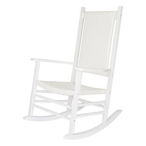 shine company hampton, outdoor rocker, front porch rocking chair, white