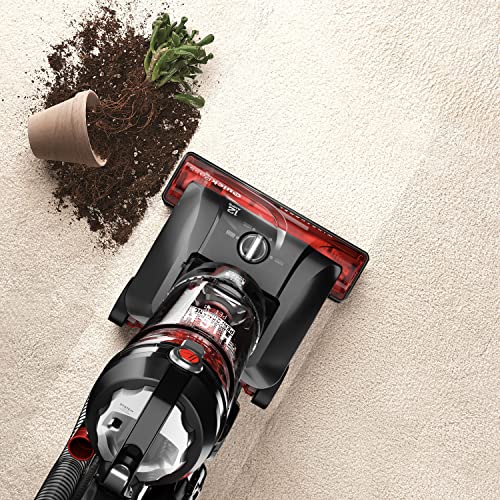 Hoover WindTunnel 3 High Performance Pet Bagless Corded Upright Vacuum Cleaner, UH72630, Red