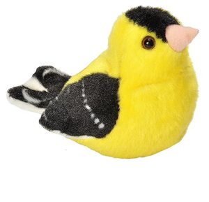 wild republic audubon birds american goldfinch plush with authentic bird sound, stuffed animal, bird toys for kids and birders, eastern bluebird