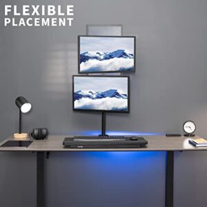 VIVO Dual Monitor Desk Mount Stand with Height Adjustment and VESA Plates for 2 LCD Ultrawide Screens up to 34 inches, Stacked Array, STAND-V002R