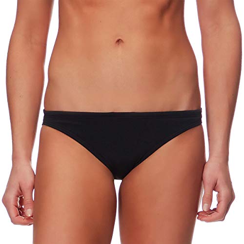 TYR Women's Standard Durafast One Classic Bikini Swimsuit Bottom, Black, Medium