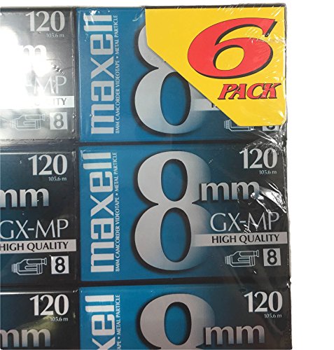 Maxell 8mm GX-MP 120 Videotapes (6-pack)