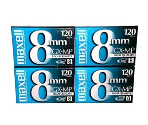 maxell 8mm gx-mp 120 video camcorder tapes (4-pack)