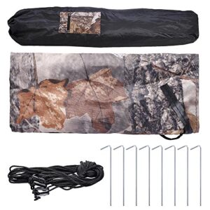 AW Hunting Blind Tent w/Carrying Bag, 2 Person 150D Degree See Through Ground Blinds Portable 58x58x65 Deer Blind Windproof Waterproof, for Deer Hunting Outdoor Sport Shooting Turkey Hunting