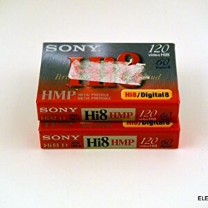 Sony Hi 8mm HMP Metal Particle Video Tape (120 Min.) Audio Cassette-Tape, 2-Pack