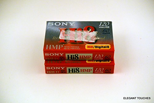 Sony Hi 8mm HMP Metal Particle Video Tape (120 Min.) Audio Cassette-Tape, 2-Pack