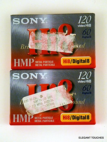 Sony Hi 8mm HMP Metal Particle Video Tape (120 Min.) Audio Cassette-Tape, 2-Pack