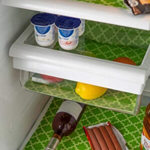 DII Fridge & Shelf Liner Collection Non-Adhesive, Cut to fit, Machine Washable, 12x20, Lattice Aqua Lattice, 2 Piece