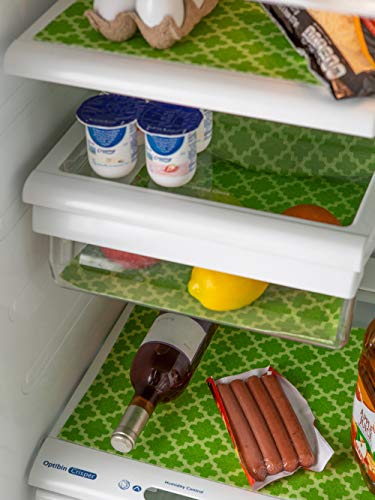 DII Fridge & Shelf Liner Collection Non-Adhesive, Cut to fit, Machine Washable, 12x20, Lattice Aqua Lattice, 2 Piece