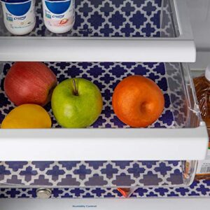 DII Fridge & Shelf Liner Collection Non-Adhesive, Cut to fit, Machine Washable, 12x20, Lattice Aqua Lattice, 2 Piece