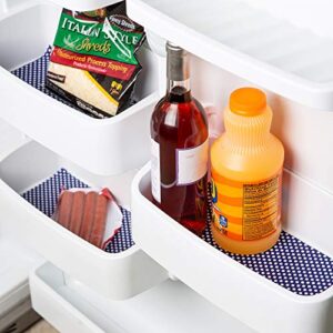 DII Fridge & Shelf Liner Collection Non-Adhesive, Cut to fit, Machine Washable, 12x20, Lattice Aqua Lattice, 2 Piece