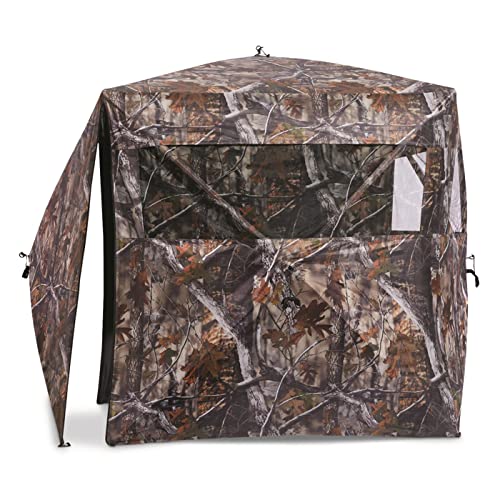 Guide Gear Silent Adrenaline Pop-Up Hunting Ground Blind for Deer, Duck, and Turkey Hunting, 2-Person Tent