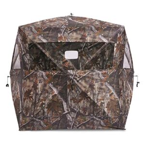 Guide Gear Silent Adrenaline Pop-Up Hunting Ground Blind for Deer, Duck, and Turkey Hunting, 2-Person Tent