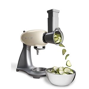 smeg smsg01 slicer and grater, silver