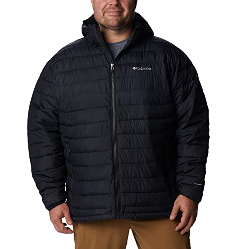 Columbia Men's Powder Lite Hooded Jacket, Black, Large