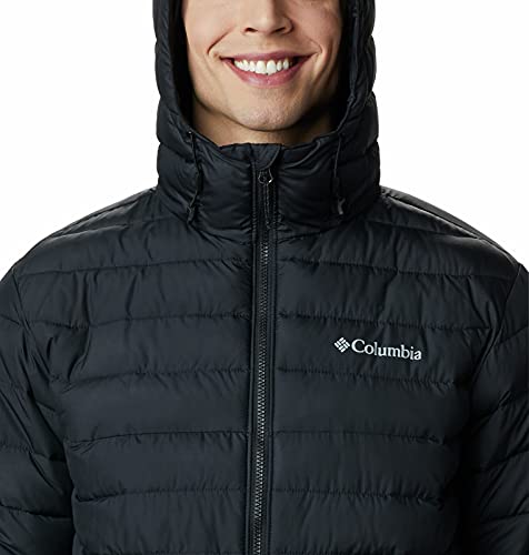 Columbia Men's Powder Lite Hooded Jacket, Black, Large