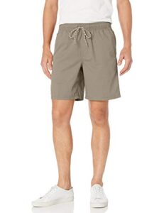 amazon essentials men's drawstring walk short (available in plus size), khaki brown, small