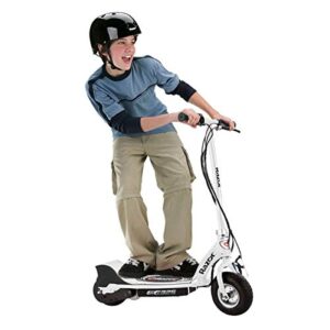 Razor E325 Durable Adult & Teen Ride-On 24V Motorized High-Torque Power Electric Scooter, Speeds up to 15 MPH with Brakes and Pneumatic Tires, White