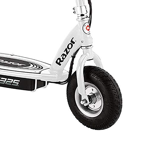 Razor E325 Durable Adult & Teen Ride-On 24V Motorized High-Torque Power Electric Scooter, Speeds up to 15 MPH with Brakes and Pneumatic Tires, White