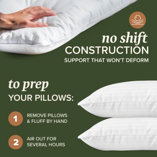 Beckham Hotel Collection Bed Pillows King Size Set of 2 - Down Alternative Bedding Gel Cooling Big Pillow for Back, Stomach or Side Sleepers