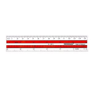 6 inch Rulers | 15 cm Rulers | Transparent Plastic Ruler | Pack of 12 of Premium Quality Rulers | Yellow, Green, Red and Blue