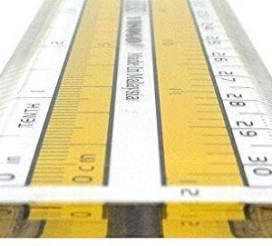 6 inch Rulers | 15 cm Rulers | Transparent Plastic Ruler | Pack of 12 of Premium Quality Rulers | Yellow, Green, Red and Blue