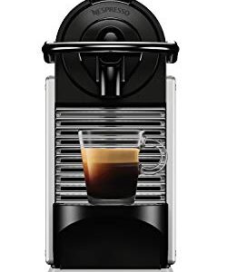 Nespresso Pixie Coffee and Espresso Machine by De'Longhi with Milk Frother, Aluminum, 34 ounces