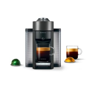 nespresso vertuo coffee and espresso maker,1597 ml, by de'longhi, graphite metal