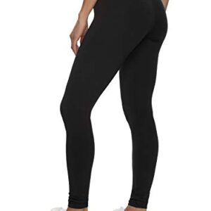 Felina Velvety Super Soft Lightweight Style C2801 Leggings 2-Pack - for Women - Yoga Pants, Workout Clothes (Black, Large)