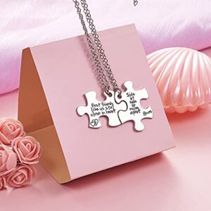 Melix Home Friendship Necklace for 2 Side by Side Best Friends Close in Heart Necklace Set