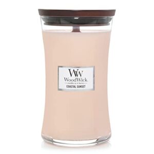 woodwick large hourglass candle, coastal sunset, 21.5 oz