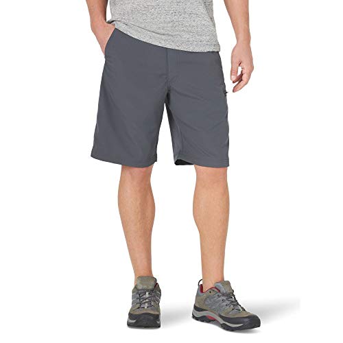 Wrangler Authentics Men's Performance Side Elastic Utility Short, Carbonite, 38