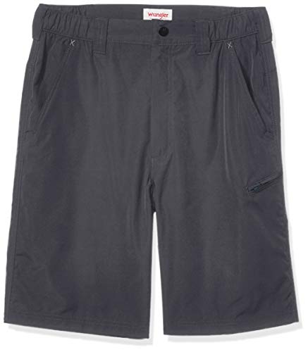 Wrangler Authentics Men's Performance Side Elastic Utility Short, Carbonite, 38