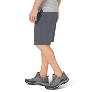 Wrangler Authentics Men's Performance Side Elastic Utility Short, Carbonite, 38