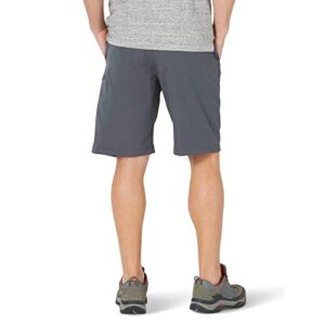 Wrangler Authentics Men's Performance Side Elastic Utility Short, Carbonite, 38